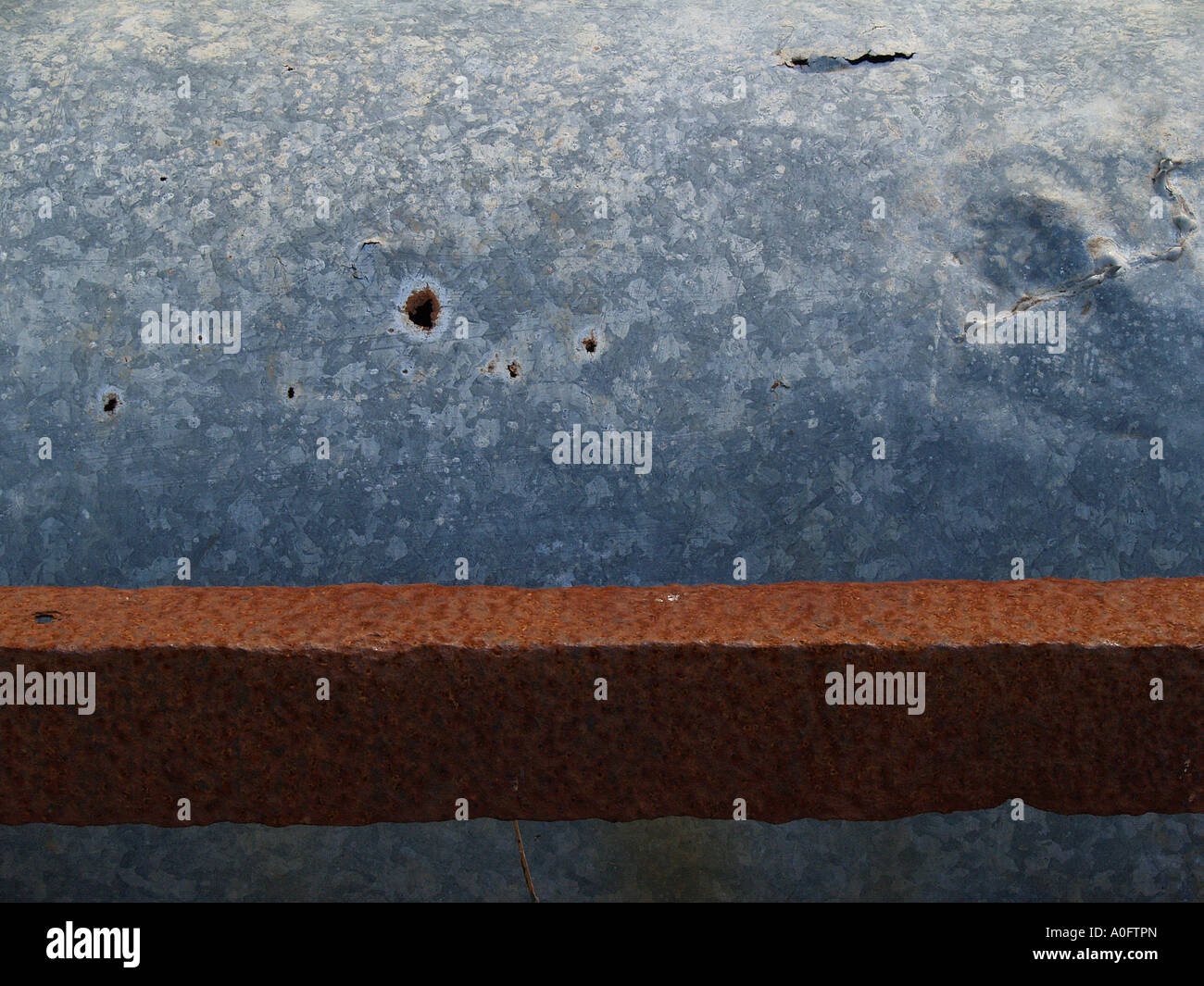 rusty steel and galvanized sheet Stock Photo - Alamy