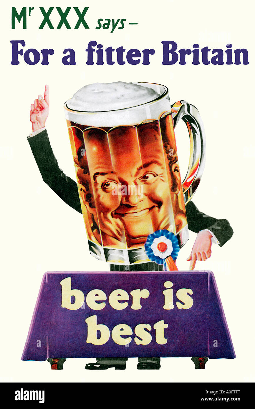 Vintage beer ads hi-res stock photography and images - Alamy