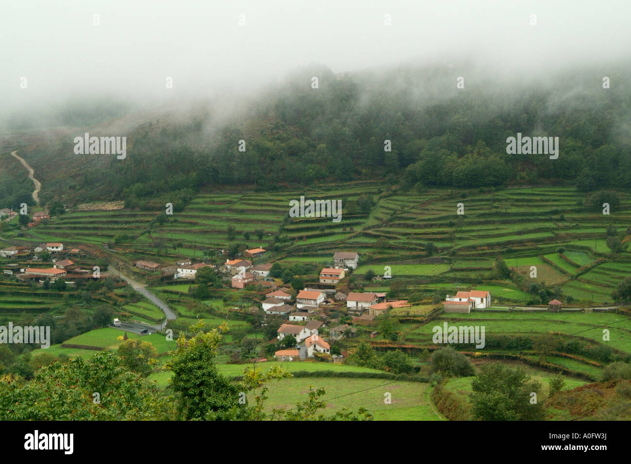 Aerial view of a traditional portuguese village Stock Photo - Alamy