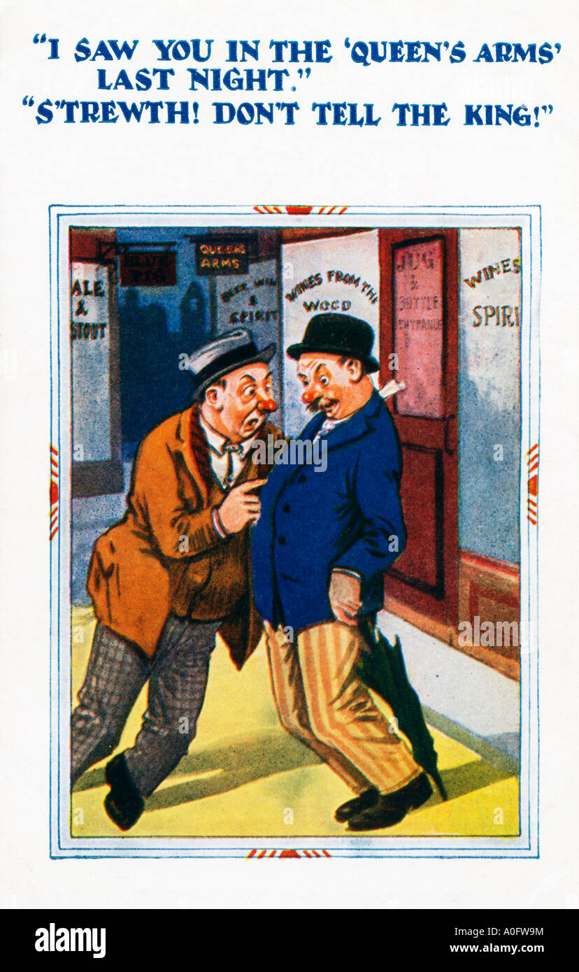 Old seaside couple cartoon hi-res stock photography and images - Alamy