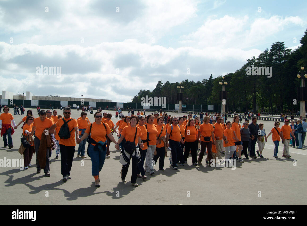 Group of pilgrims in Fátima Stock Photo - Alamy
