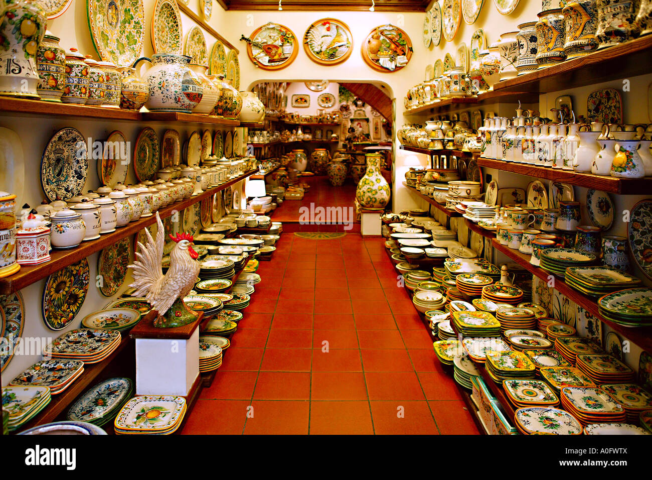 Colorful pottery shop in Tuscany Italy Stock Photo - Alamy