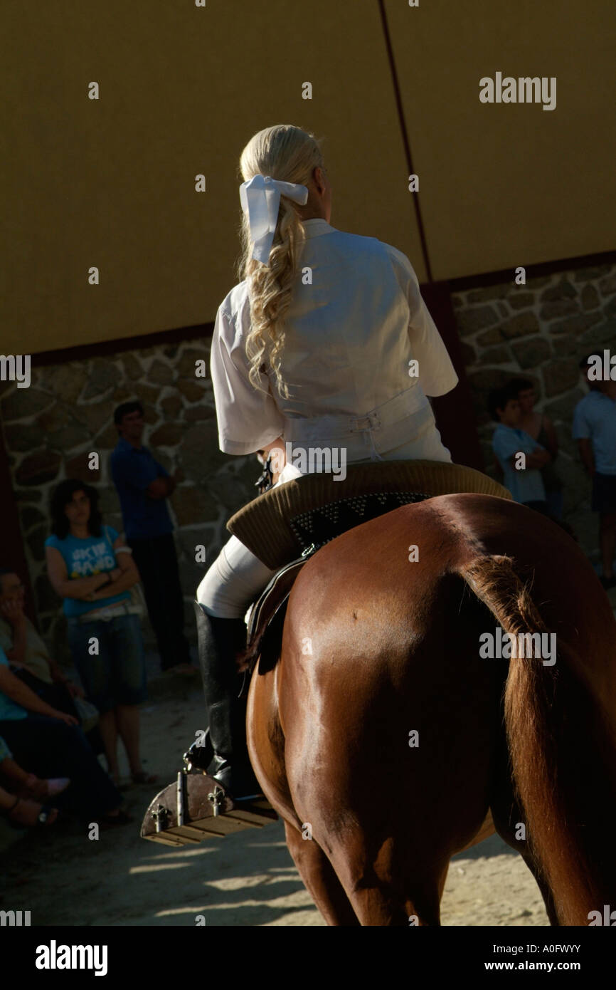 Sónia Matias, famous portuguese female bullfighter Stock Photo - Alamy