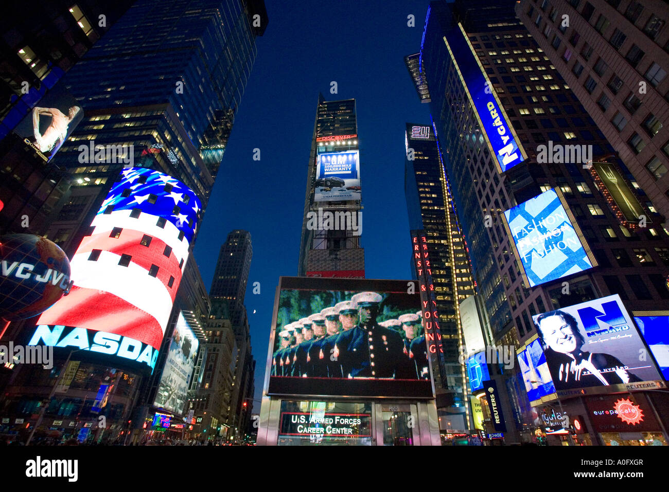 Times square from above night hi-res stock photography and images - Alamy