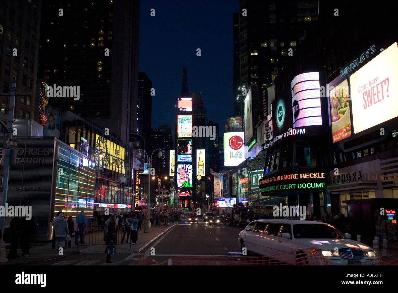 Times square from above night hi-res stock photography and images - Alamy