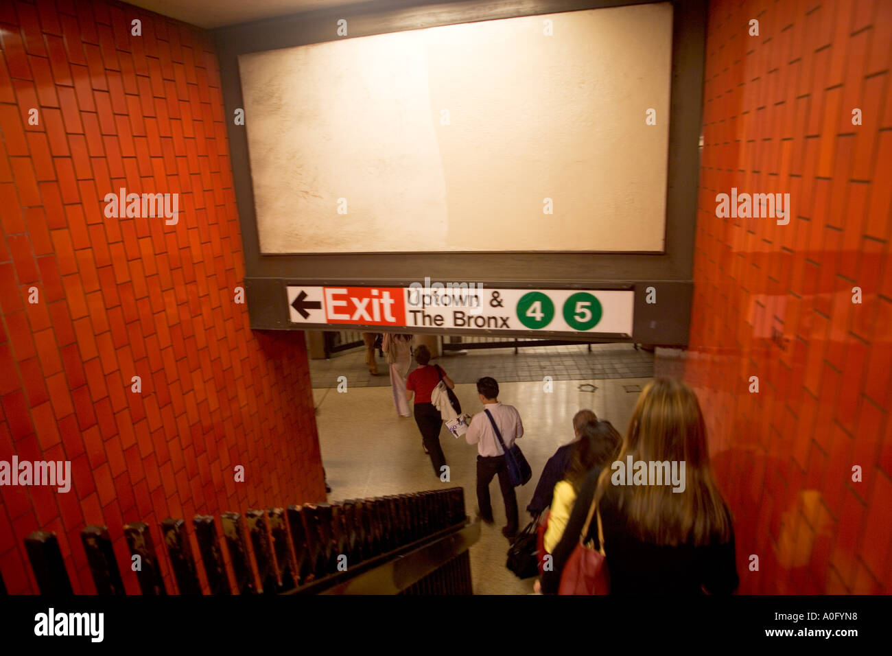 NEW YORK CITY SUBWAY, EXIT Stock Photo - Alamy