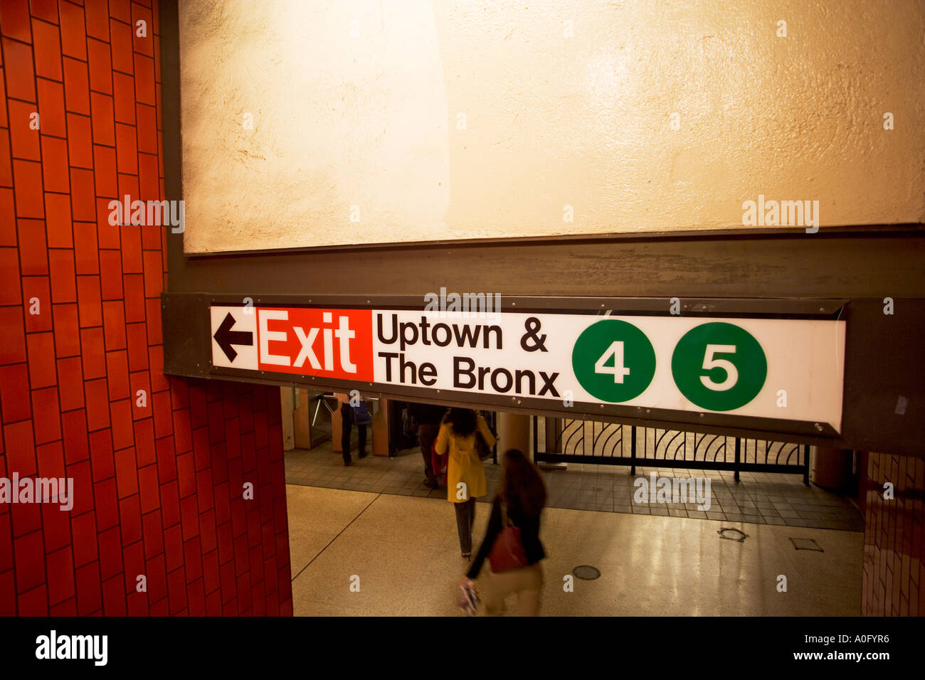 NEW YORK CITY SUBWAY, EXIT Stock Photo - Alamy