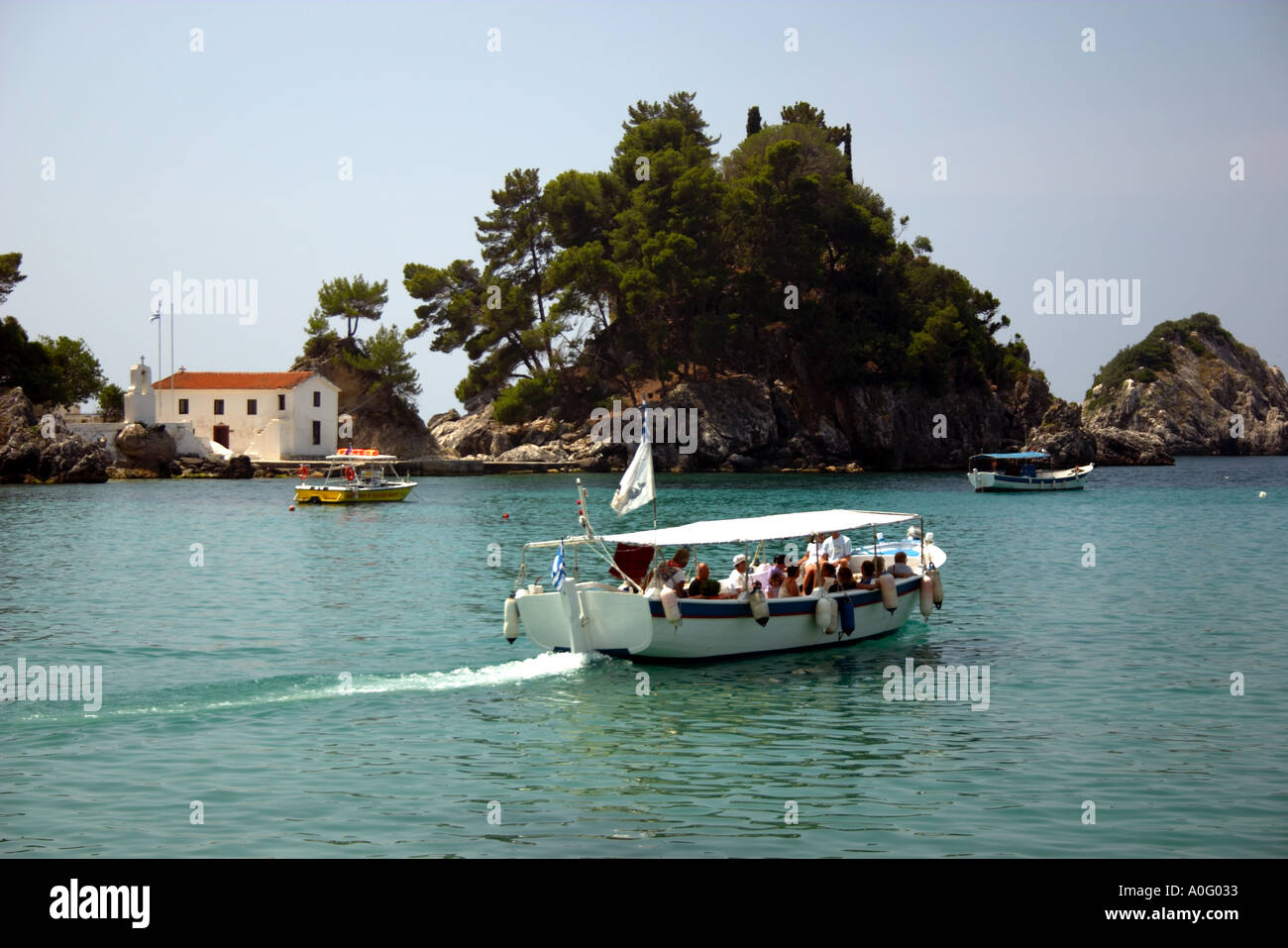 Parga Town Harbor, Harbour, Greek Ionian Mainland, Greece, Epirus ...