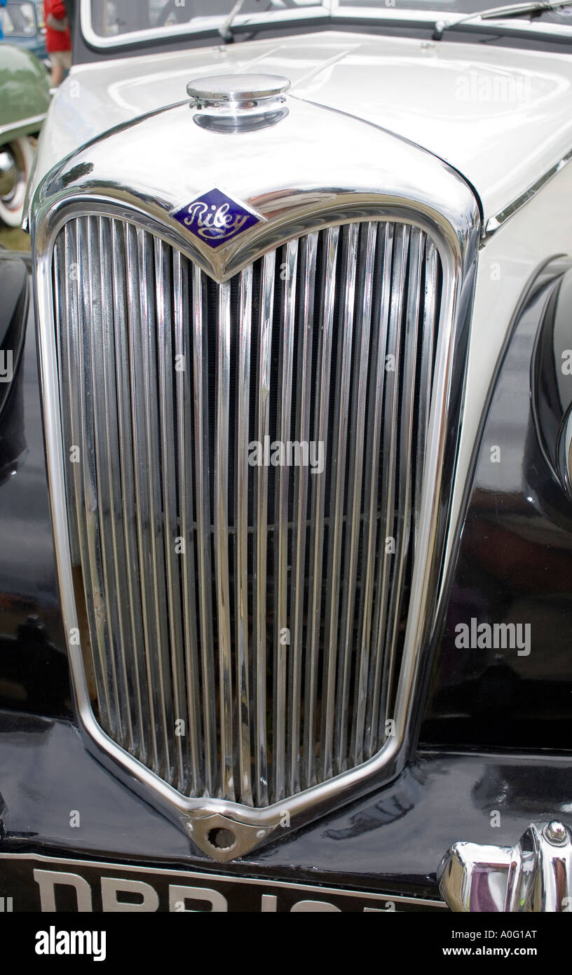 Grill of a Riley classic British car Stock Photo - Alamy