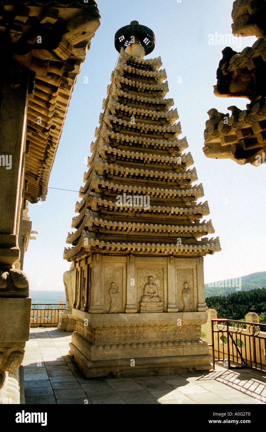 Beijing, China - Fragrant Hills Park terrace of the Bright Temple Zhao ...