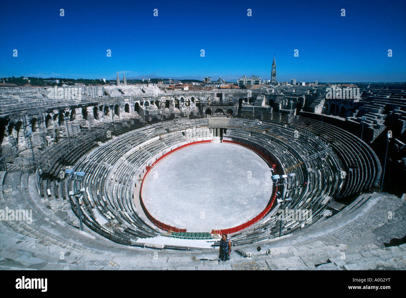 Ancient Roman ampitheatre , Nimes, France Stock Photo - Alamy