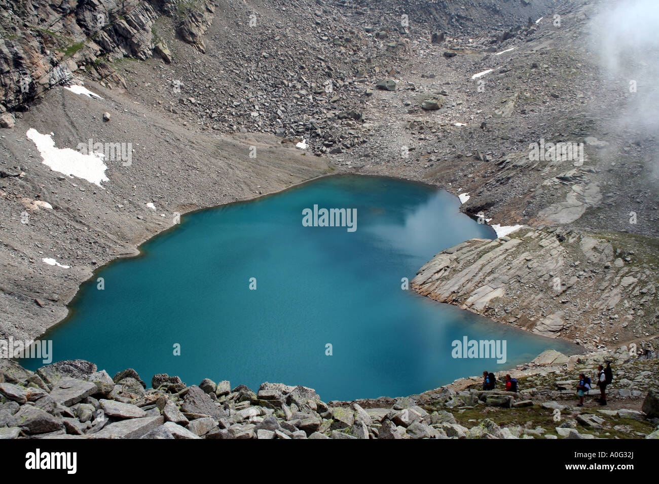 Lago Lillet in the Gran Paradiso National Park, Piemonte, Italian Alps ...