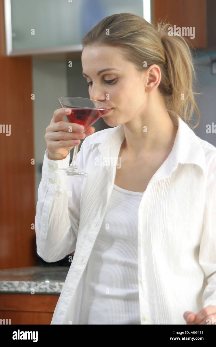 Fat woman drinking wine hi-res stock photography and images - Alamy