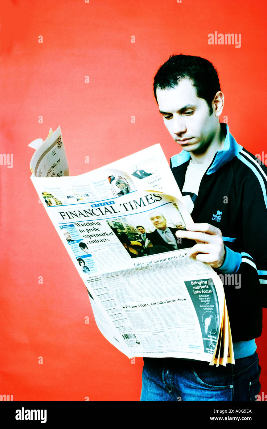 Man read reading paper newspaper look hi-res stock photography and ...