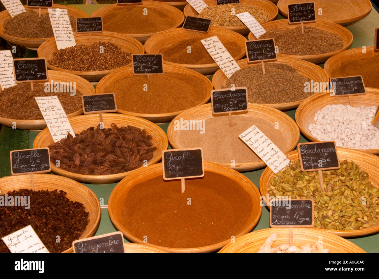 spice market stall Chamonix France Stock Photo - Alamy