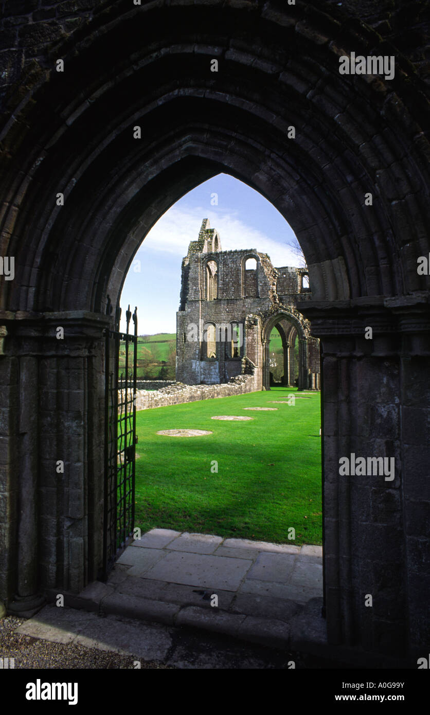 The ruinous remains of Dundrennan Abbey looked after by Historic ...