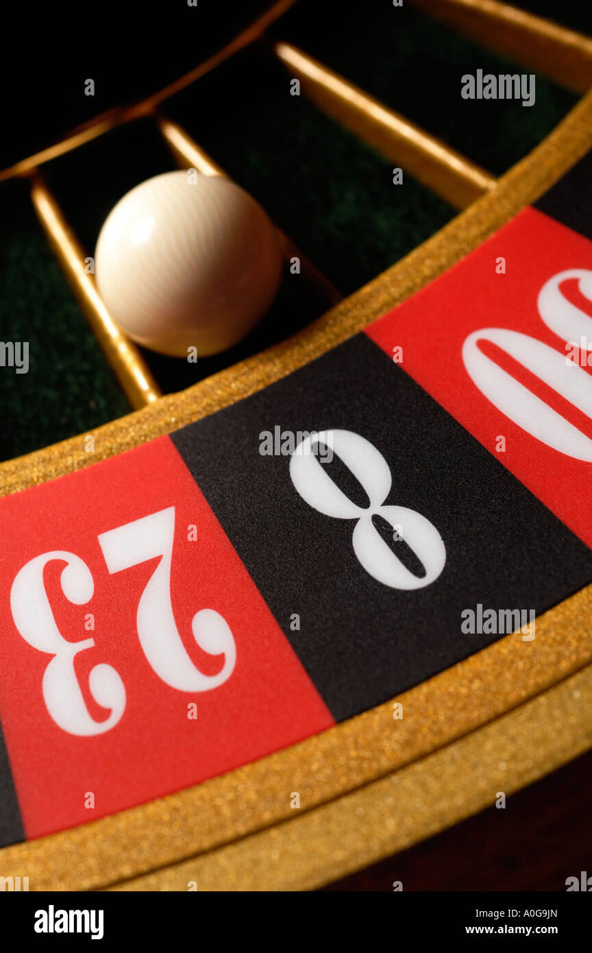Close up of ball in number eight on roullette wheel Stock Photo - Alamy