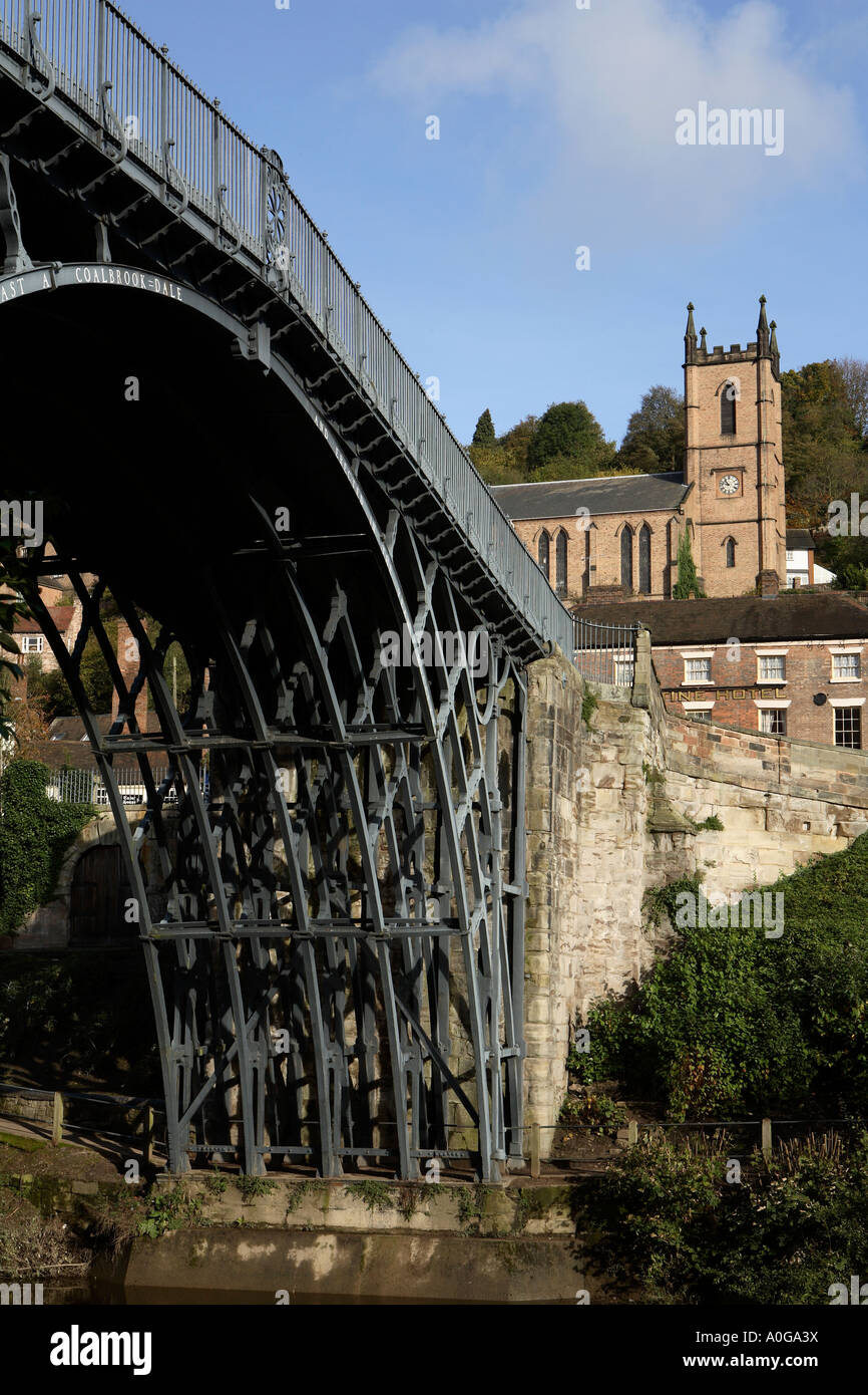 The Ironbridge Bridge in Ironbridge Telford Shropshire England UK ...