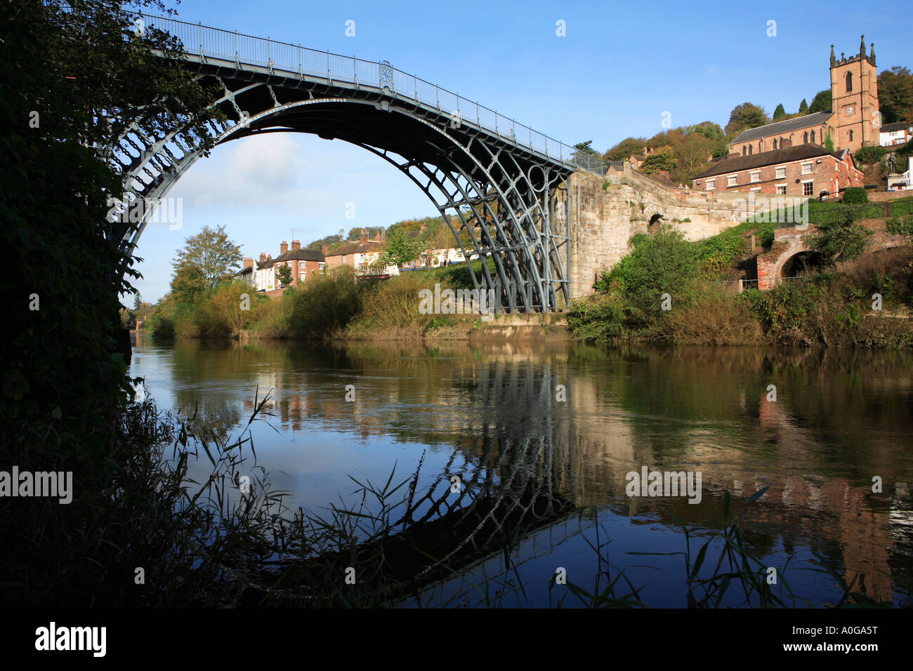 The Ironbridge Bridge in Ironbridge Telford Shropshire England UK ...
