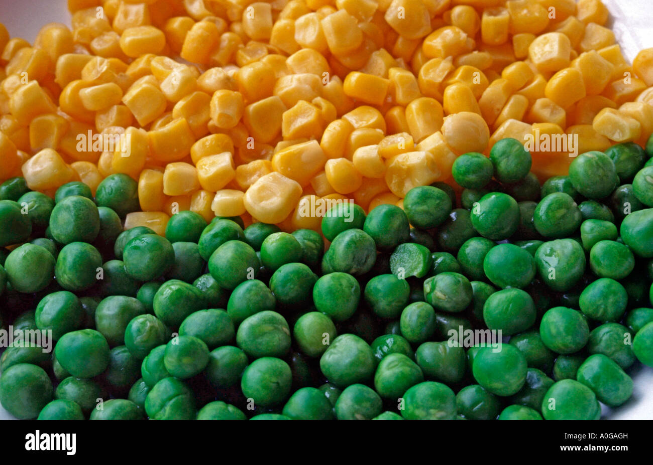 Peas and sweetcorn Stock Photo - Alamy
