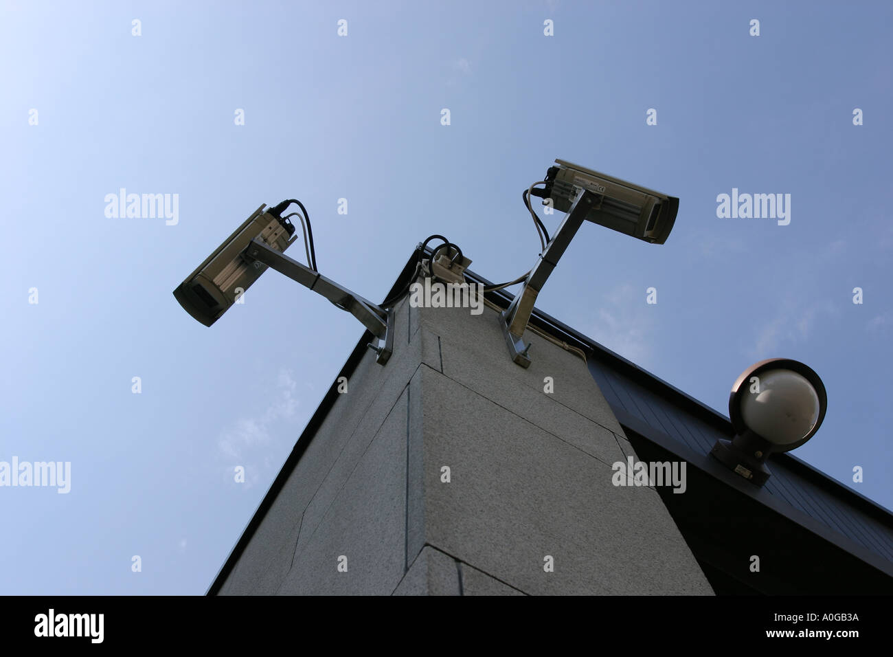 Surveillance camera on building exterior Stock Photo - Alamy