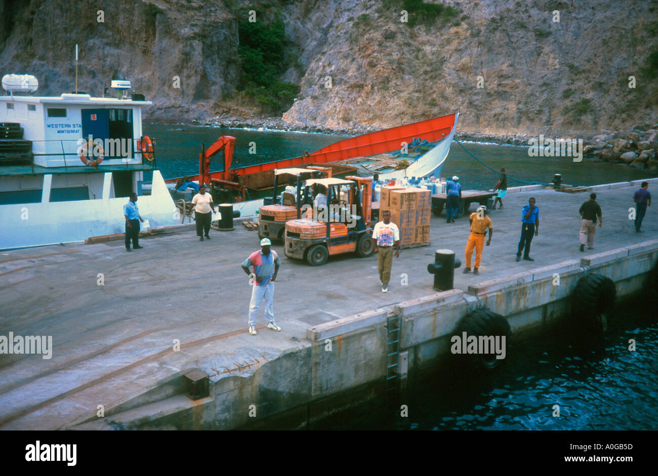 Little Bay Jetty, Montserrat, Caribbean Stock Photo - Alamy