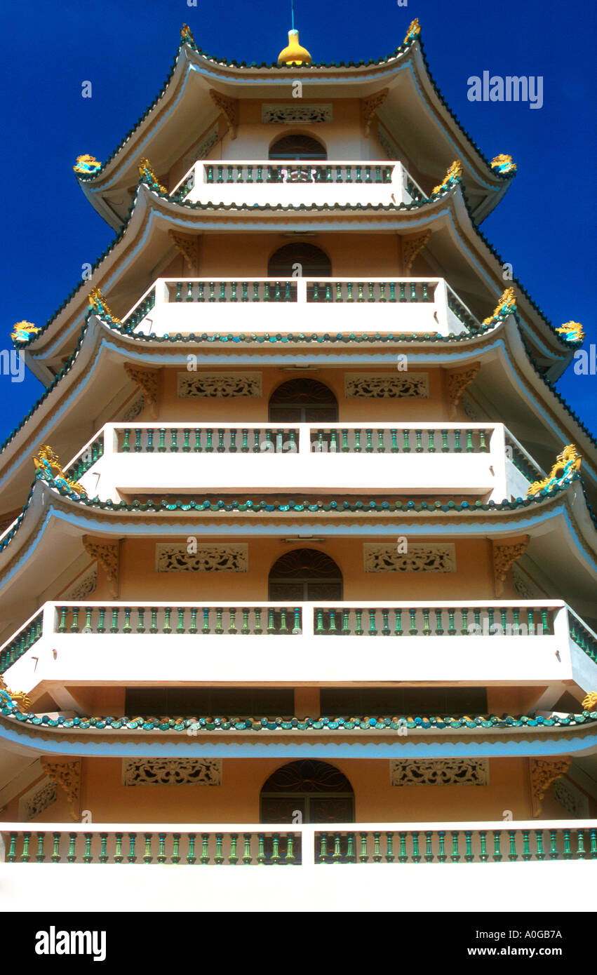 Pagoda style temple building, Ho Chi Minh City, Vietnam Stock Photo - Alamy
