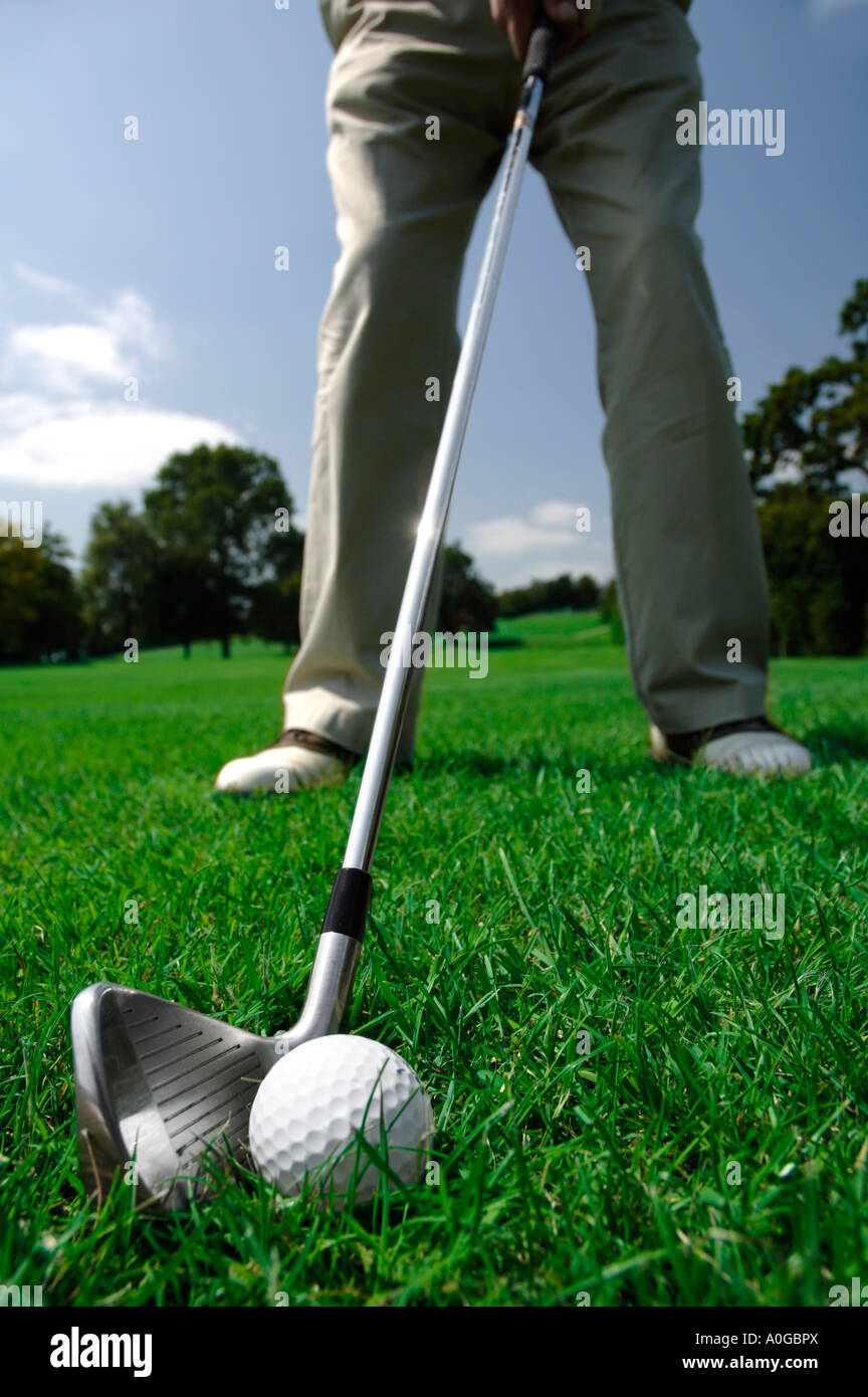 Golfer addressing the ball hi-res stock photography and images - Alamy