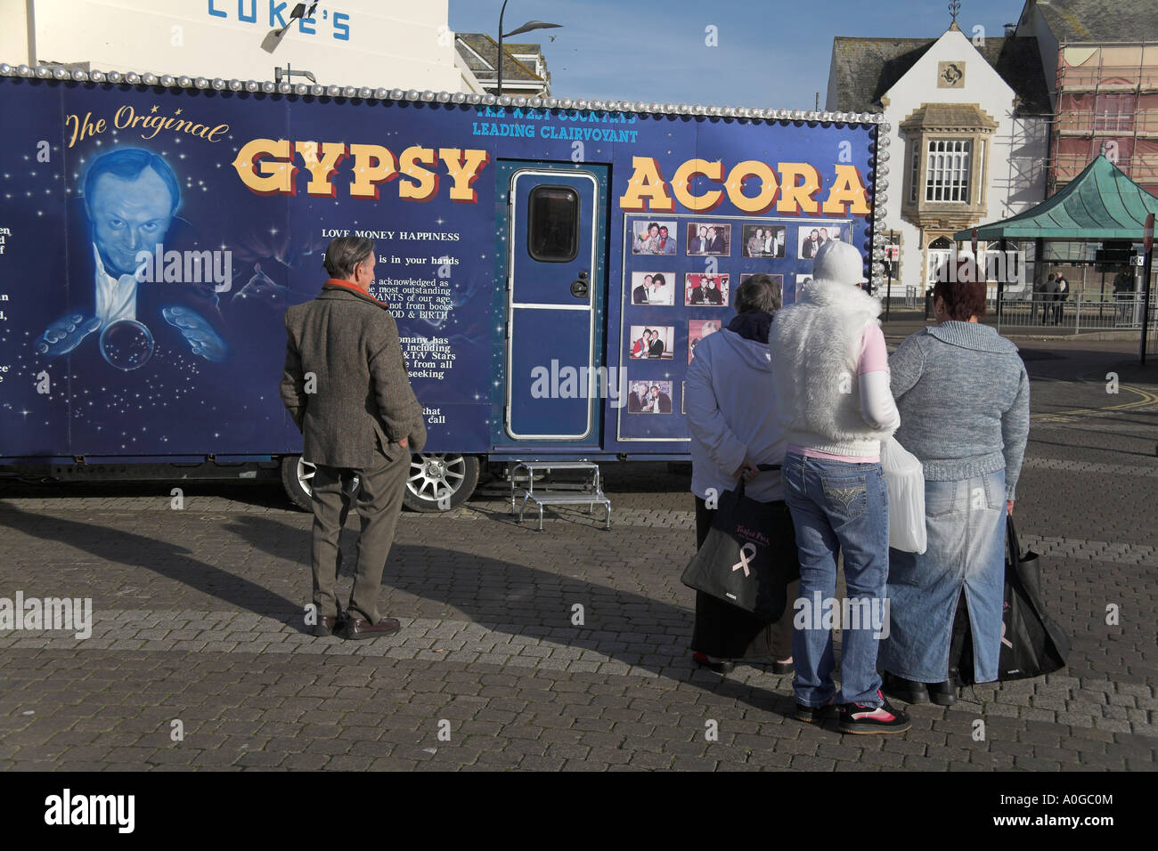 Derek Acora Gypsy gipsy fortune teller Truro Cornwall England Stock ...