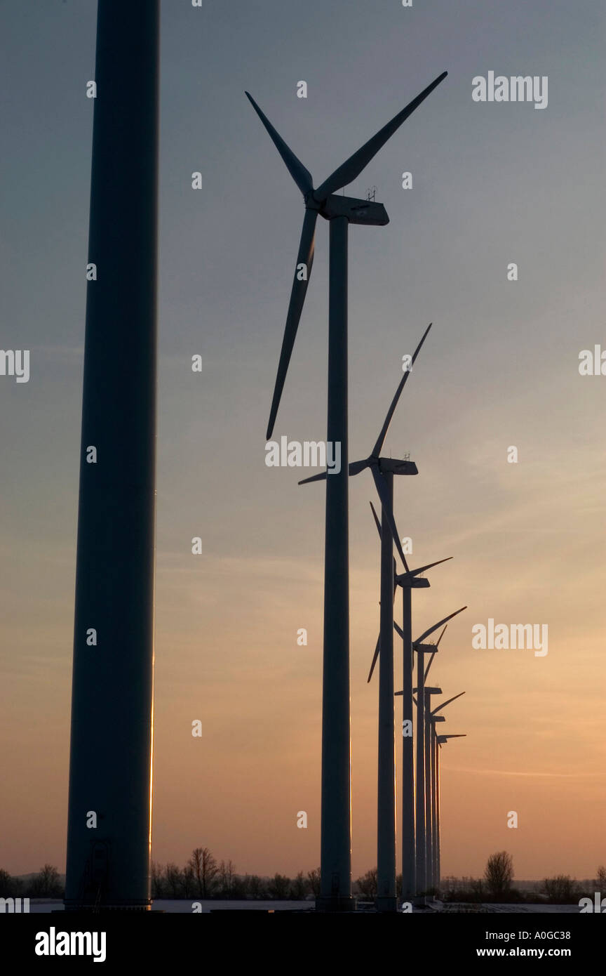 wind wheels in landscape Stock Photo - Alamy