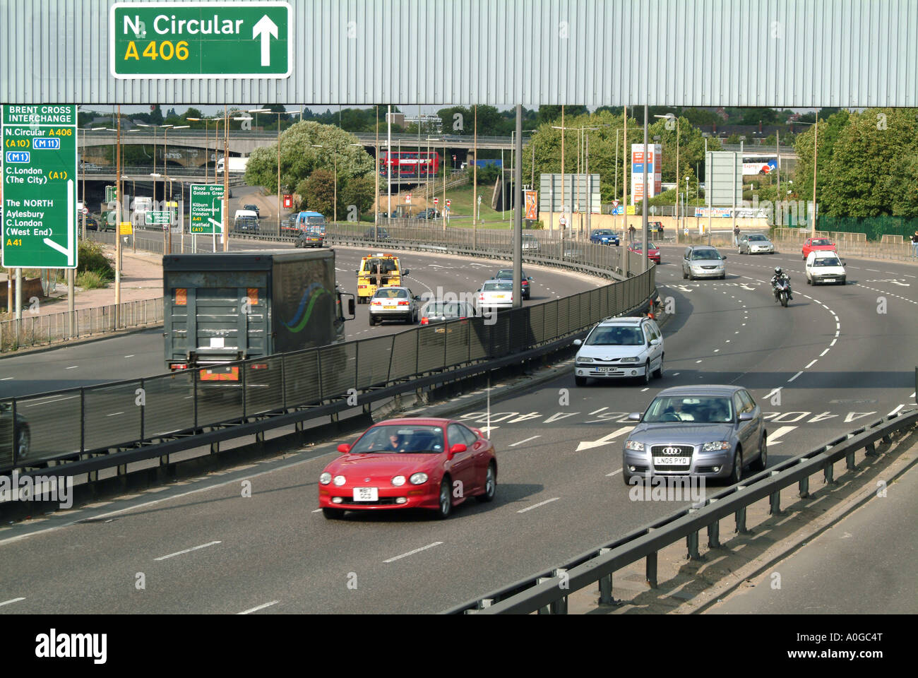 Traffic on the North Circular Road London Stock Photo - Alamy