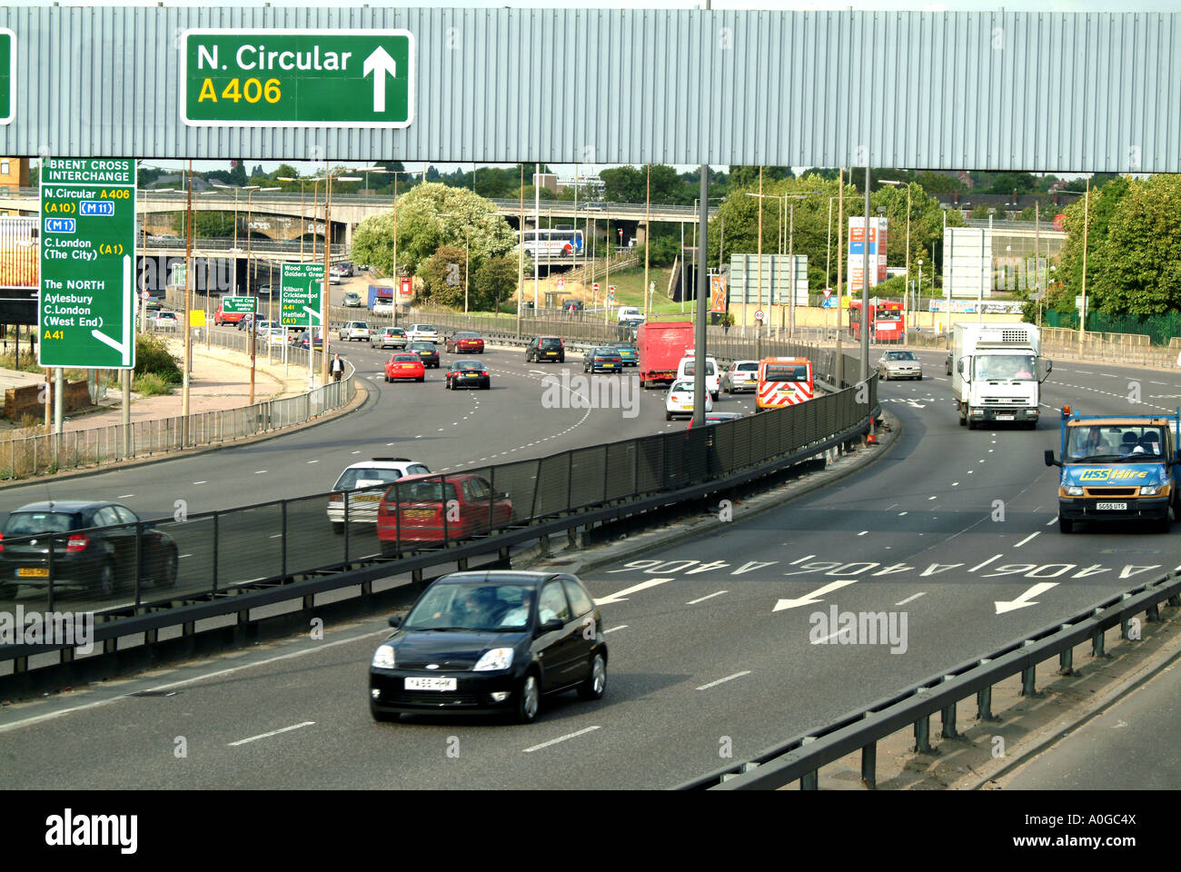 Traffic on the North Circular Road London Stock Photo - Alamy