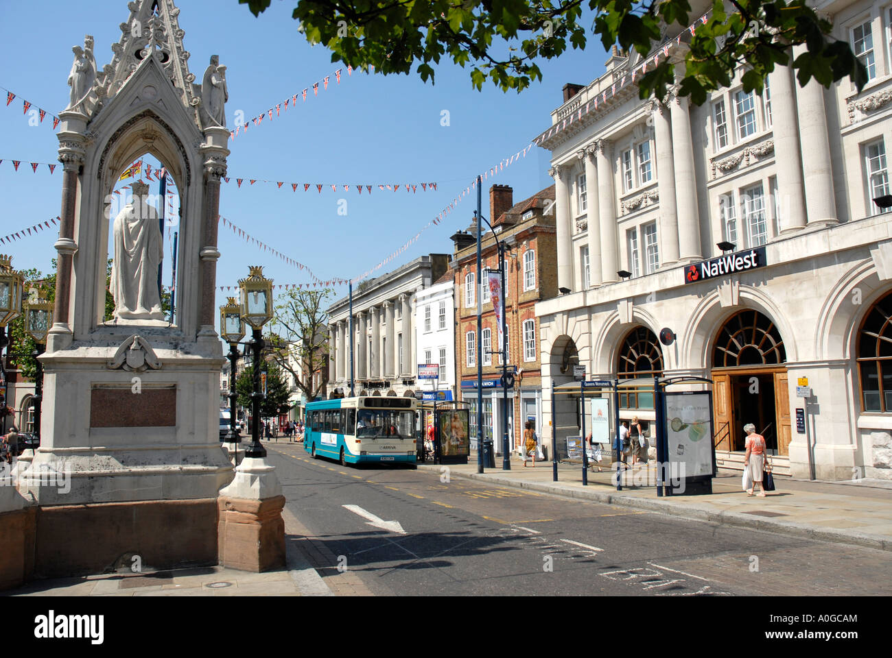 The town centre of Maidstone Kent Stock Photo - Alamy