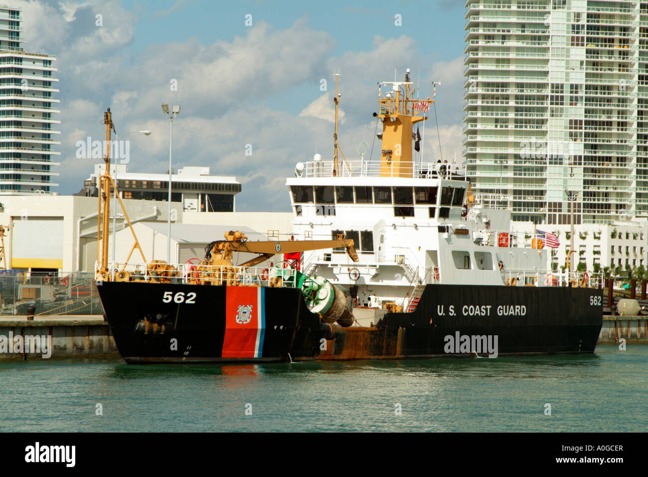 US Coast Guard a Keeper Class coastal bouy tender 562 The Maria Bray in ...