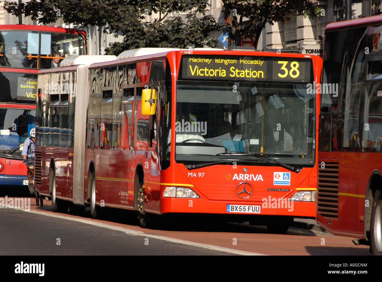Buses in Oxford Street London Stock Photo - Alamy