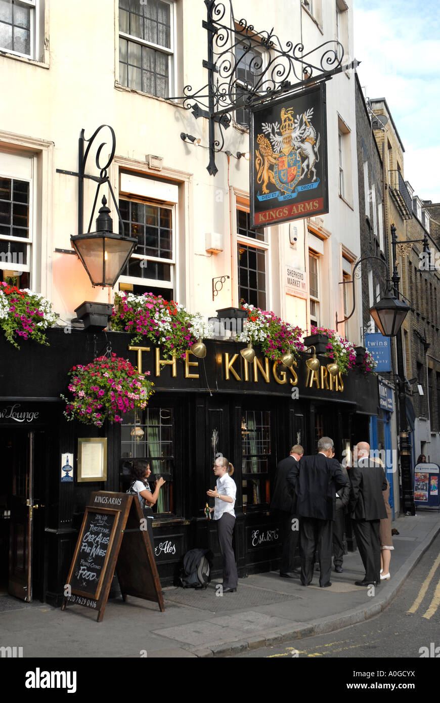 The Kings Arms pub Shepherd Market Mayfair London Stock Photo - Alamy
