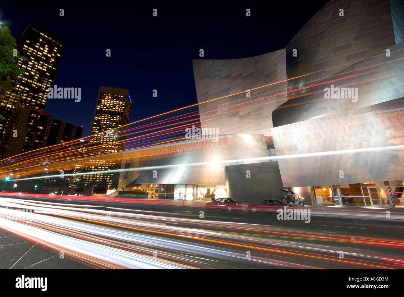 Walt Disney Concert Hall at Night Stock Photo - Alamy