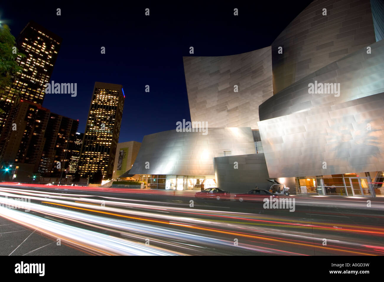 Walt Disney Concert Hall at Night Stock Photo - Alamy