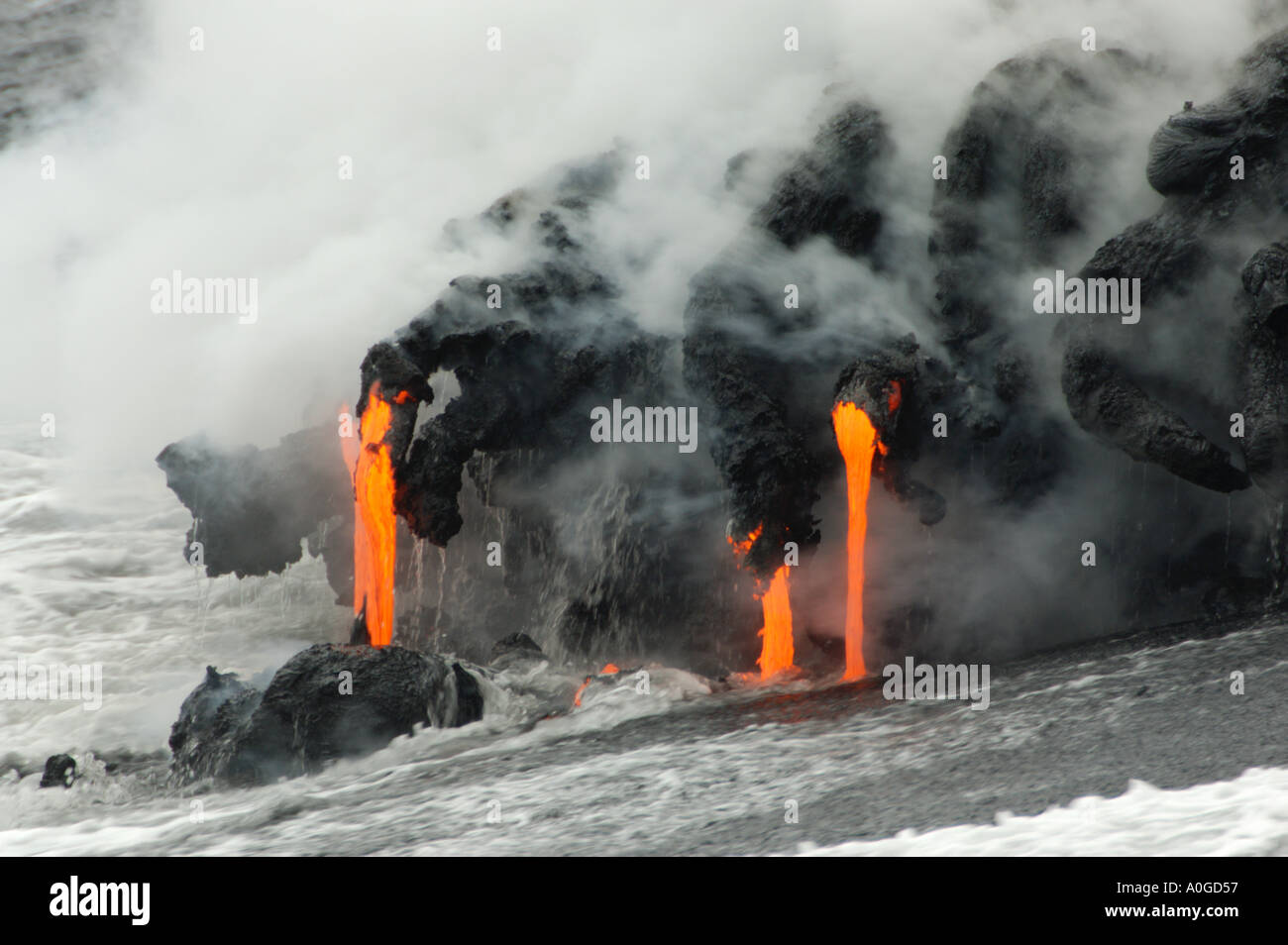 Ocean entry Hawaii Volcanoes National Park Stock Photo - Alamy