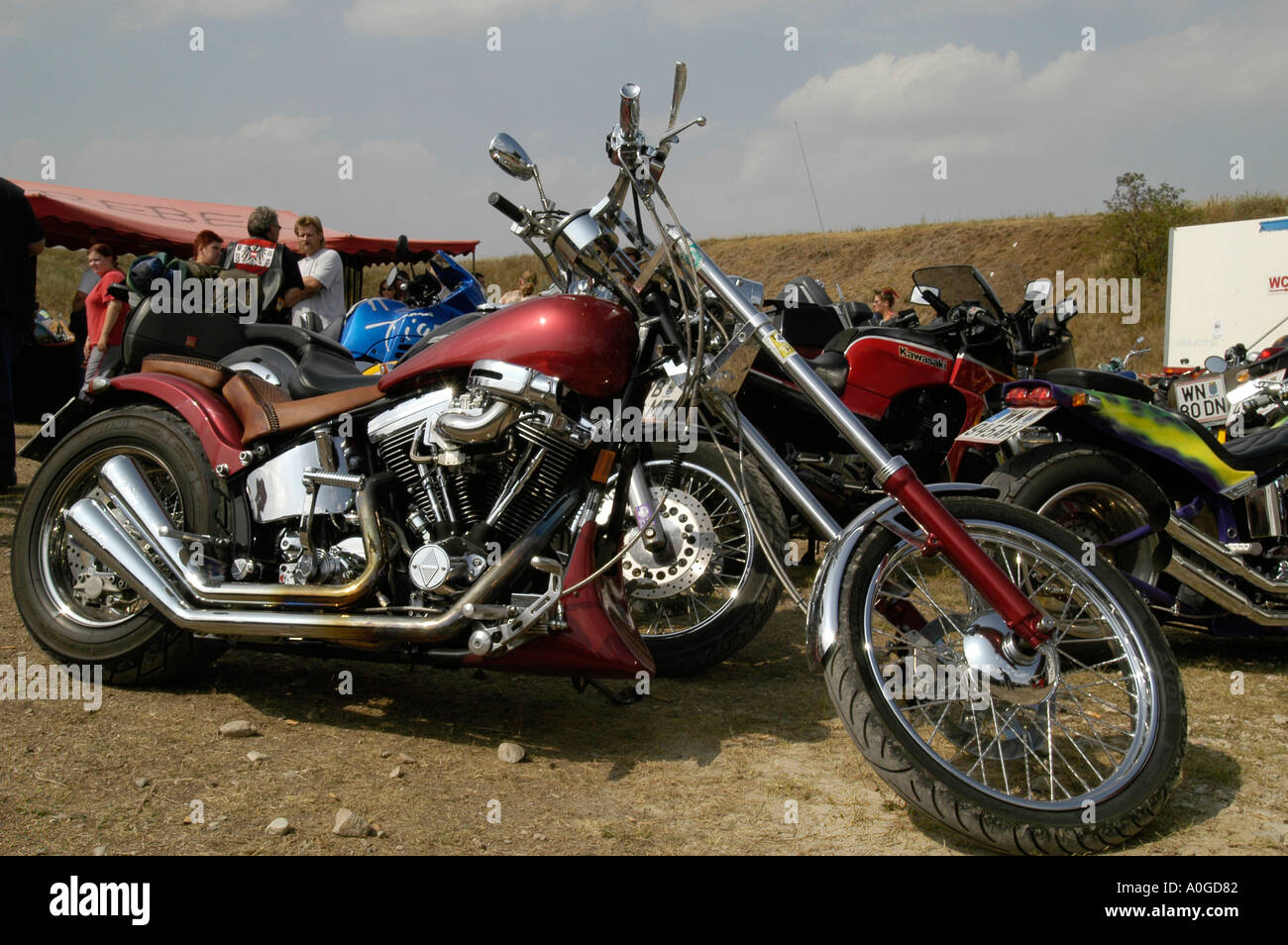 motorcyclist get-together, bike, Harley Davidson Stock Photo - Alamy