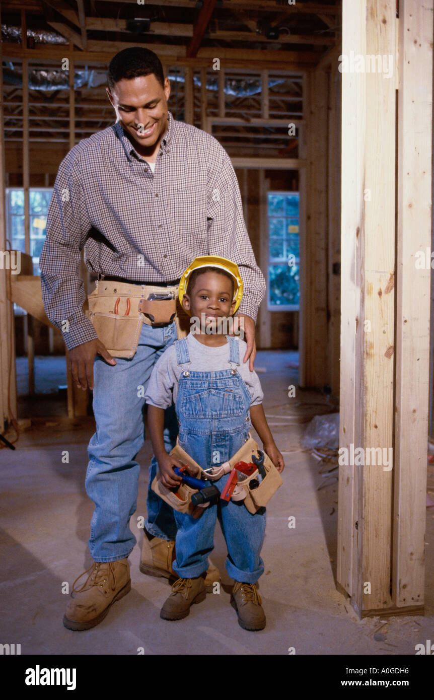 Father Son On Construction Site High Resolution Stock Photography and ...