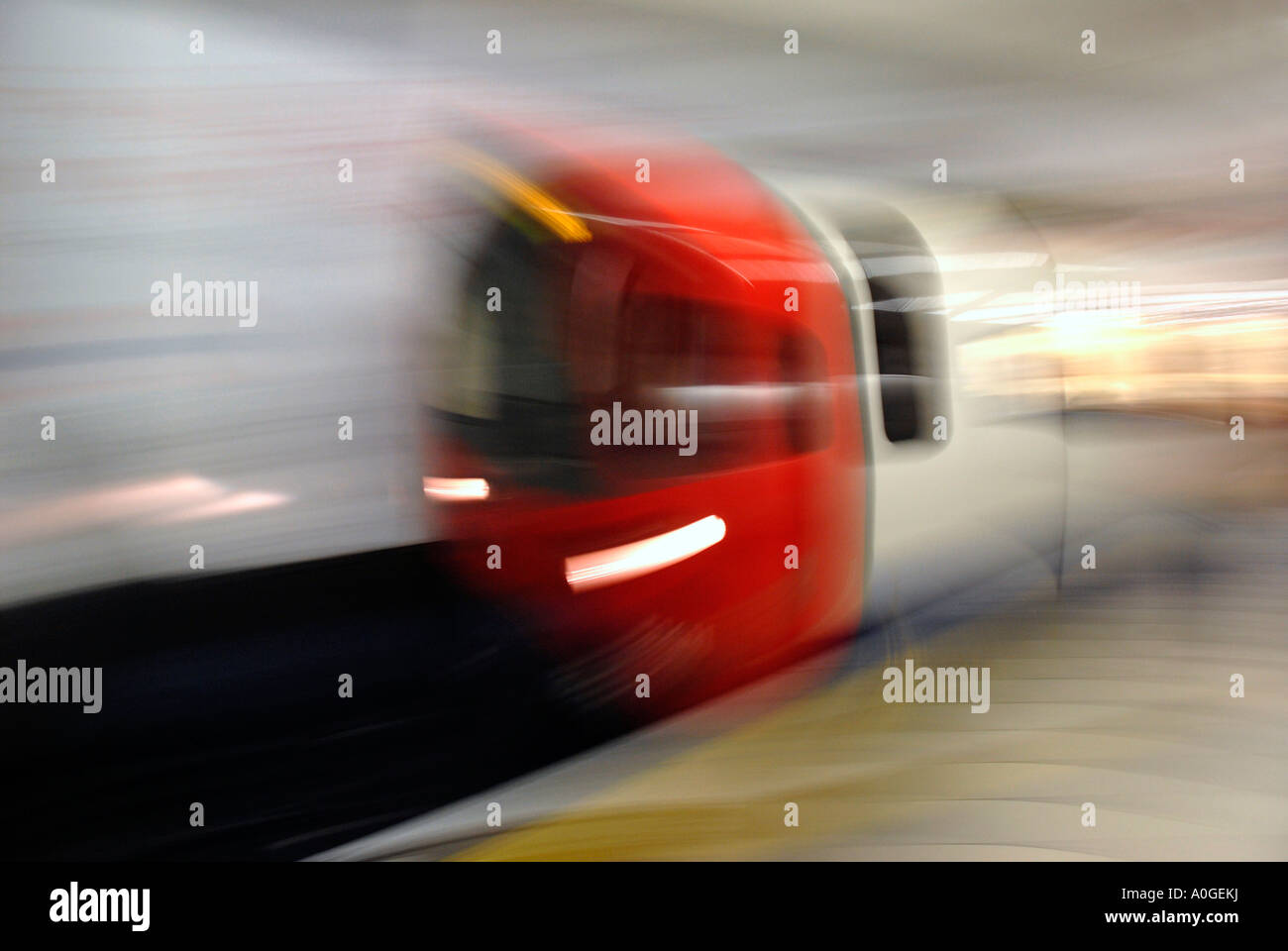 Tube train blurred image London Stock Photo - Alamy