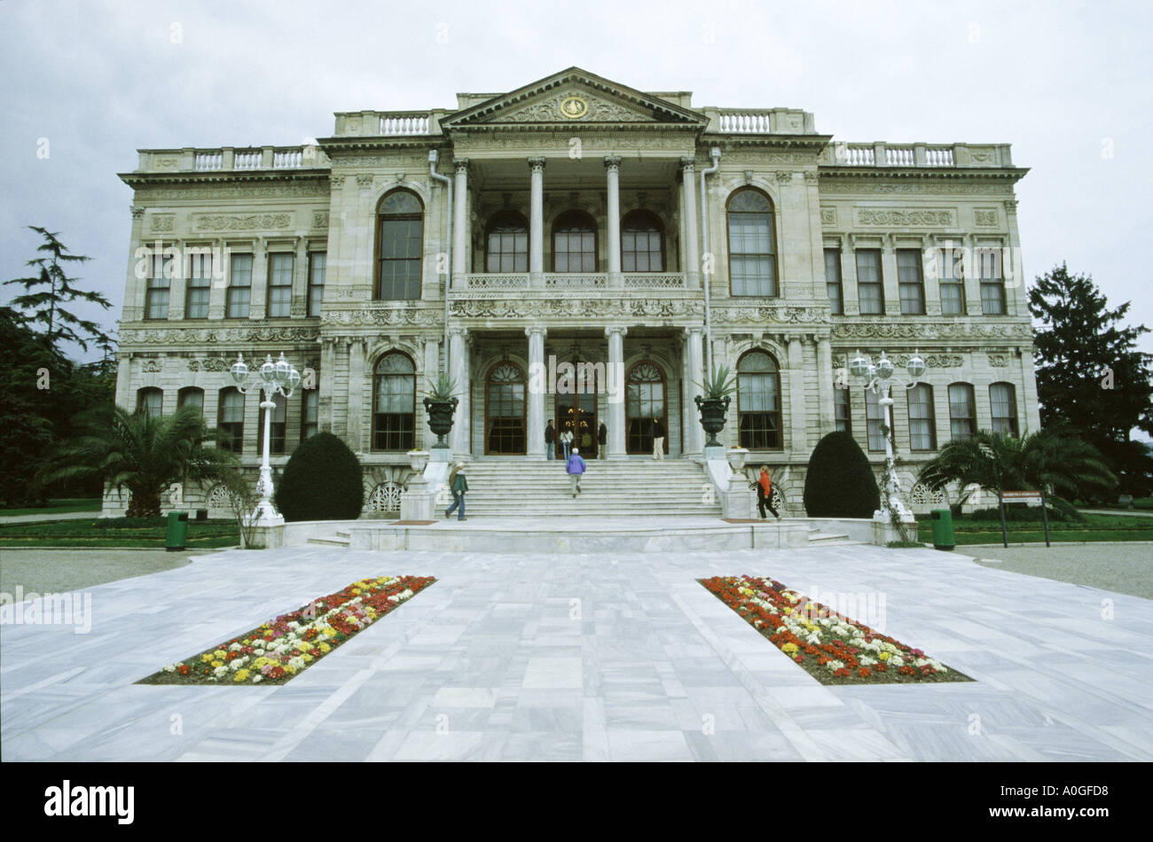 Dolmabahce palace and garden on the Bosphorus Istanbul Turkey Stock ...