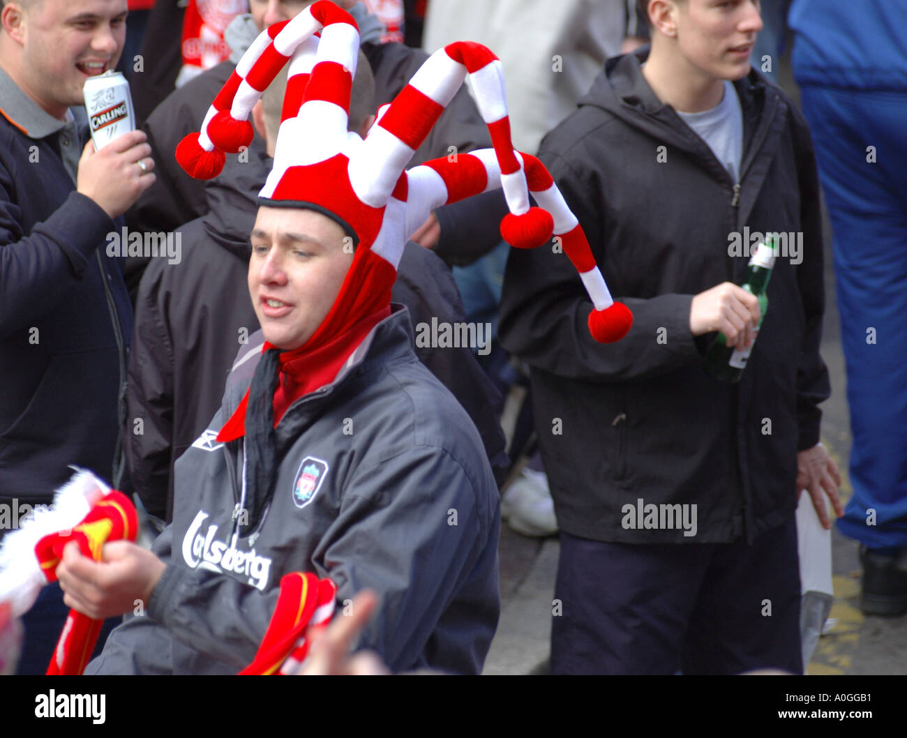 Liverpool football supporter Stock Photo - Alamy