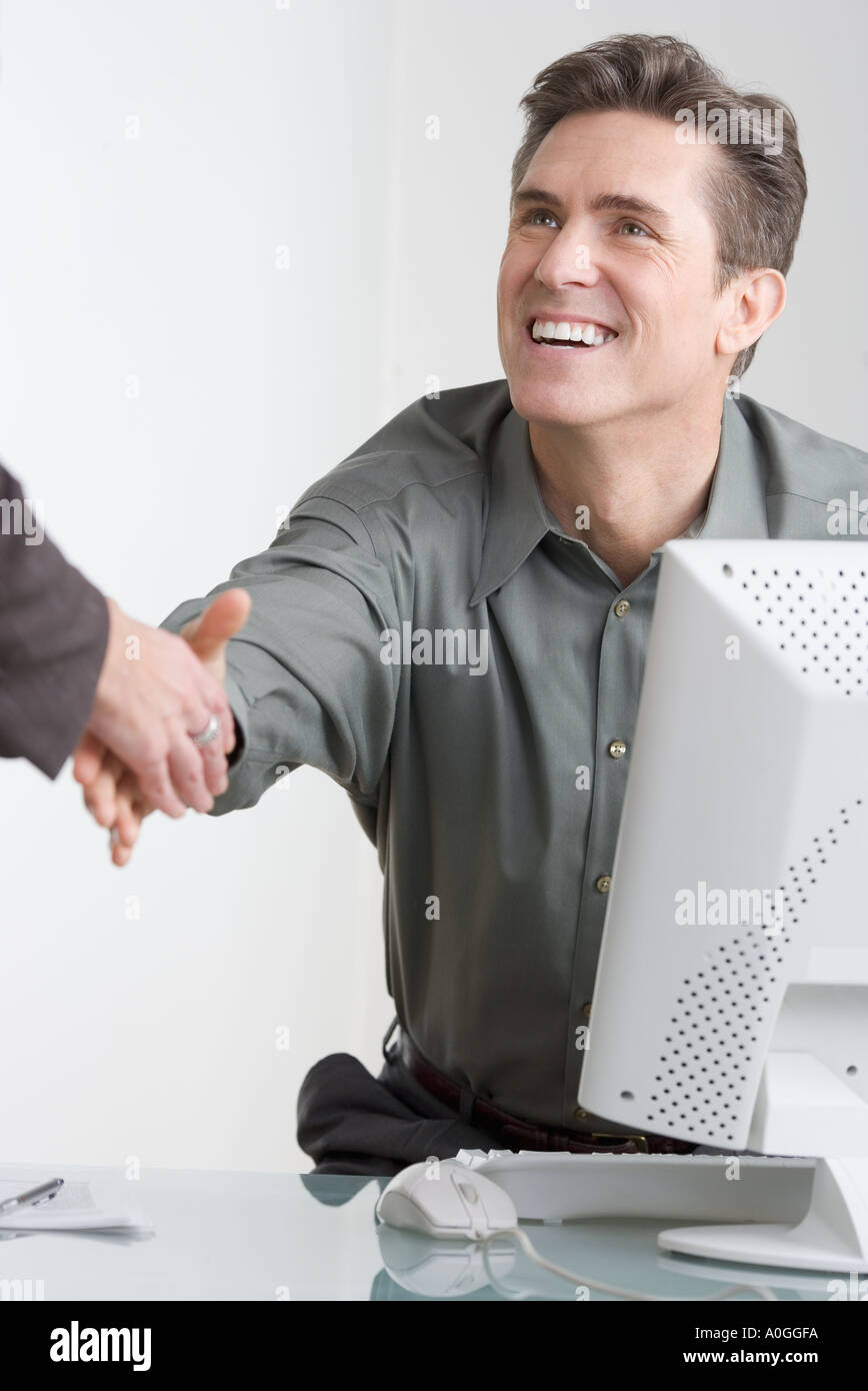 Outstretched hand hand shake one hand hi-res stock photography and ...