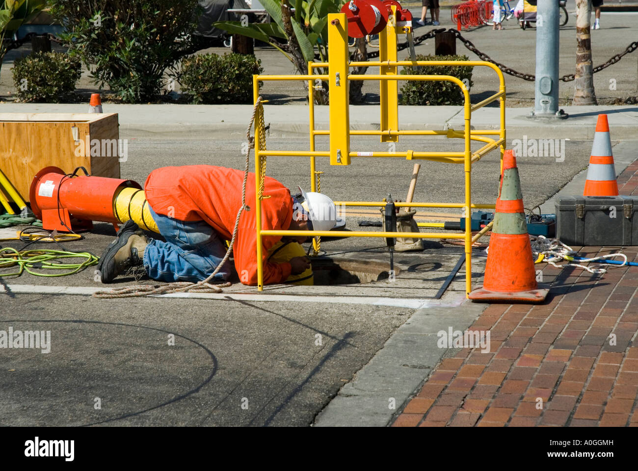 Cable pulling underground hi-res stock photography and images - Alamy