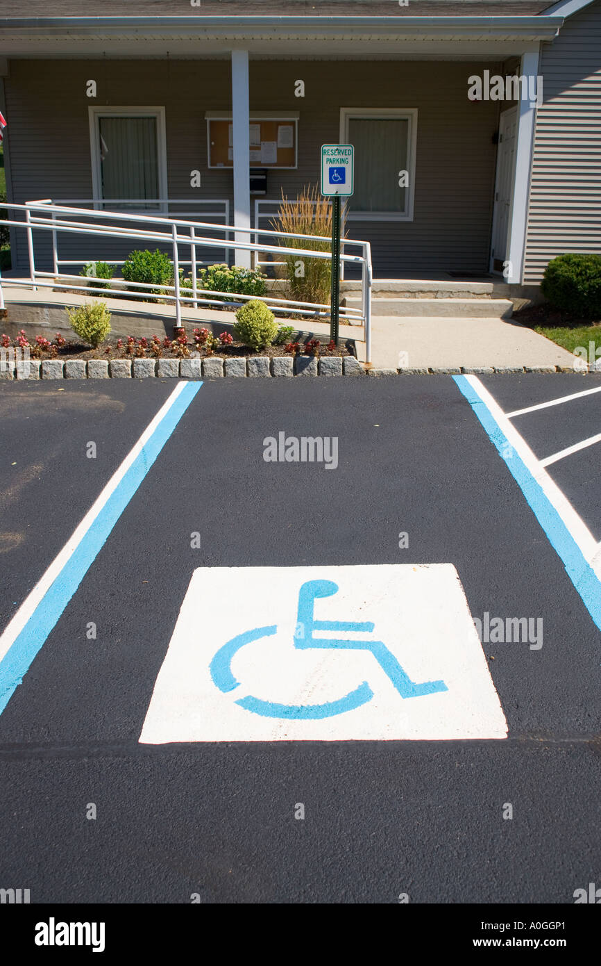 RESERVED PARKING FOR DISABLED PEOPLE Stock Photo - Alamy
