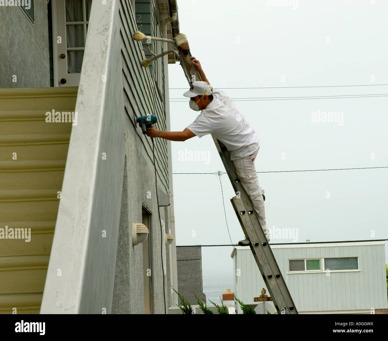 sanding the house Stock Photo - Alamy