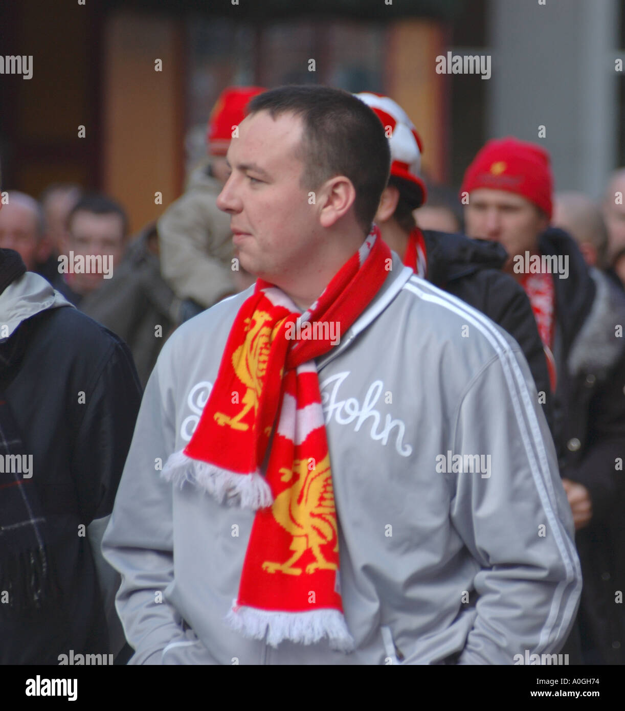 Liverpool football supporter Stock Photo - Alamy