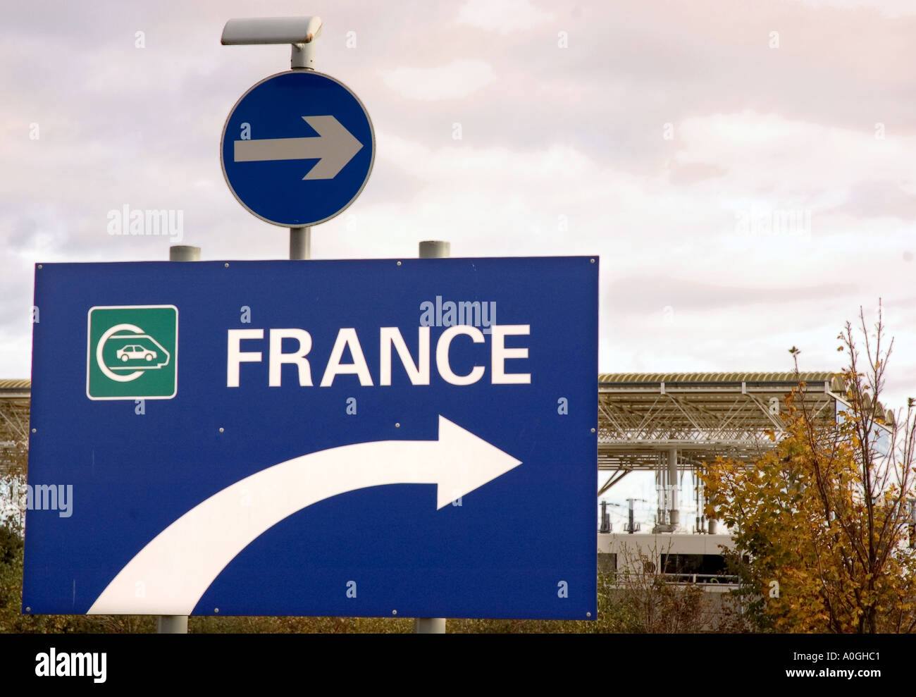 Sign Folkestone Eurotunnel Entrance Stock Photo - Alamy